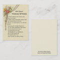 My Daily Morning Offering Prayer Floral Holy Card | Zazzle