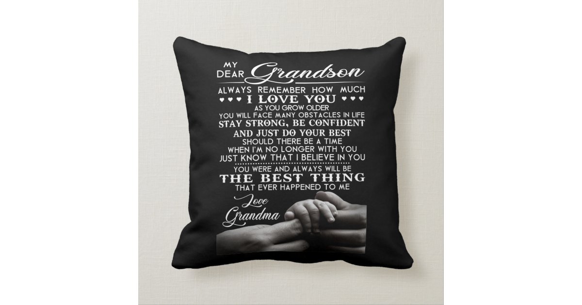 My Dear Grandson Throw Pillow | Zazzle.com