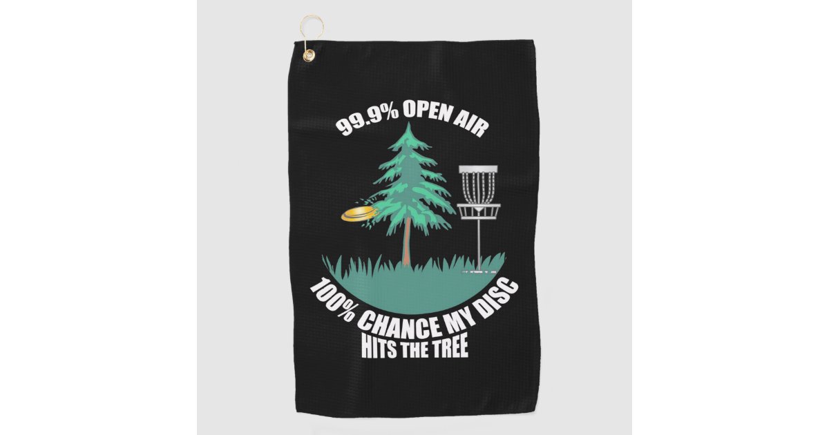 My Disc Golf Hits The Trees Golf Towel | Zazzle