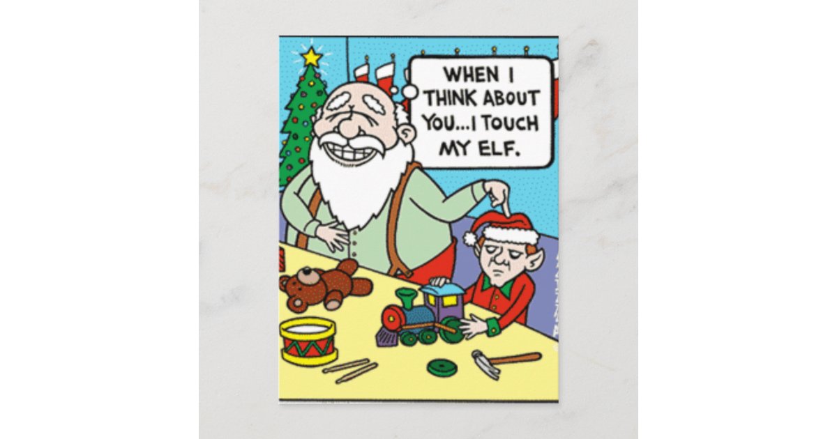 My Elf Touch Holiday Postcard | Zazzle