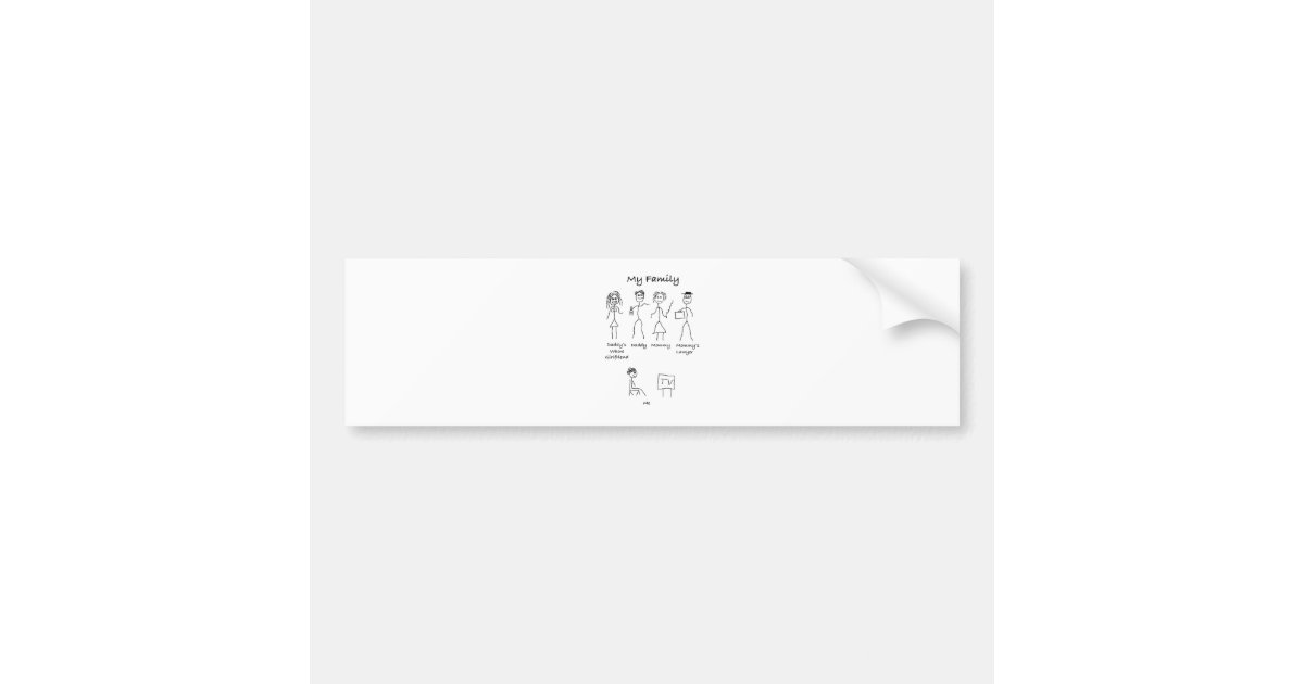 My-Family-4 Bumper Sticker | Zazzle
