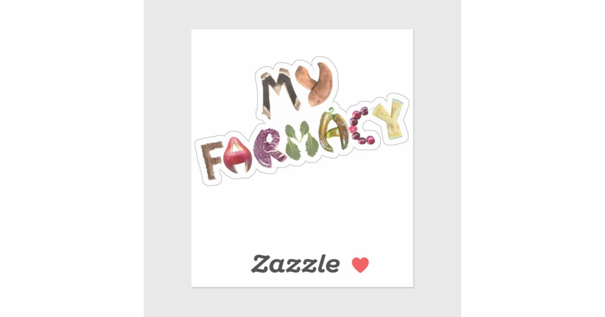 My Farmacy - Healthy Foods Sticker | Zazzle