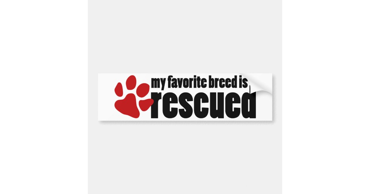 My Favorite Breed Bumper Sticker | Zazzle
