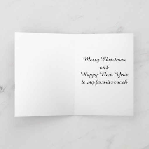 MY FAVORITE ***COACH*** AT CHRISTMAS HOLIDAY CARD | Zazzle
