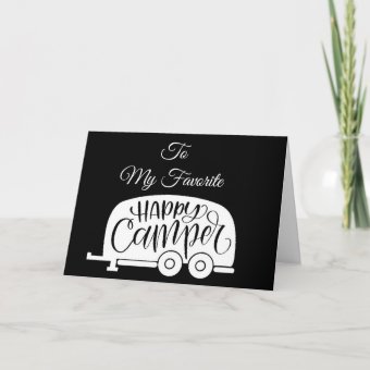 *MY FAVORITE HAPPY CAMPER** HAPPY BIRTHDAY CARD | Zazzle