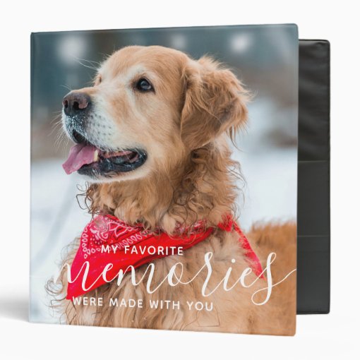My Favorite Memories Pet Memorial Dog Photo Album 3 Ring Binder | Zazzle