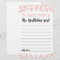 My Favorite memory of the Birthday girl Party game | Zazzle