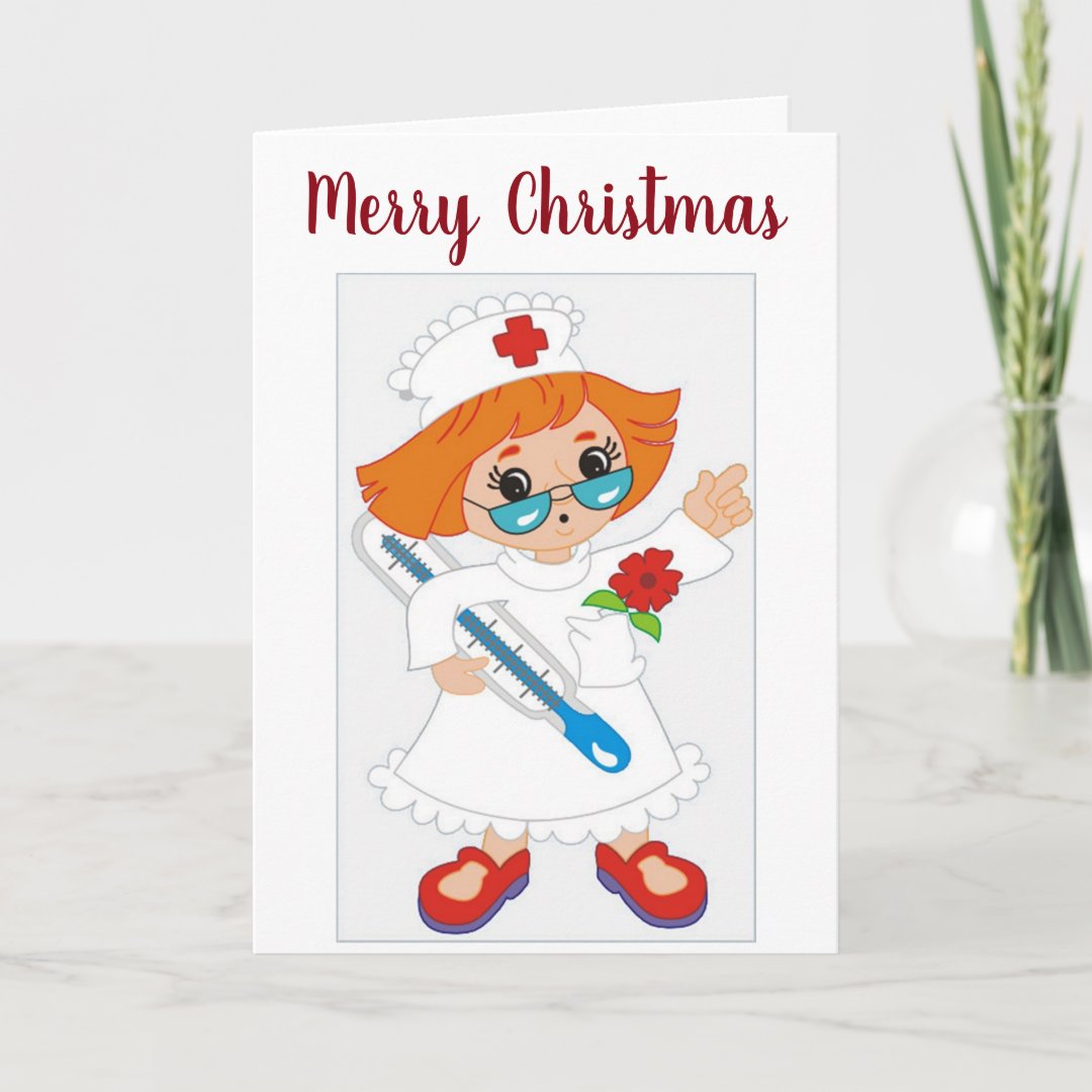 ***MY FAVORITE NURSE** AT CHRISTMAS HOLIDAY CARD | Zazzle