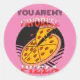 My Favorite Pizza, Elegant cool dad gift Classic Round Sticker | Zazzle