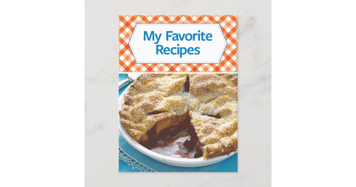 My Favorite Recipes Postcard | Zazzle