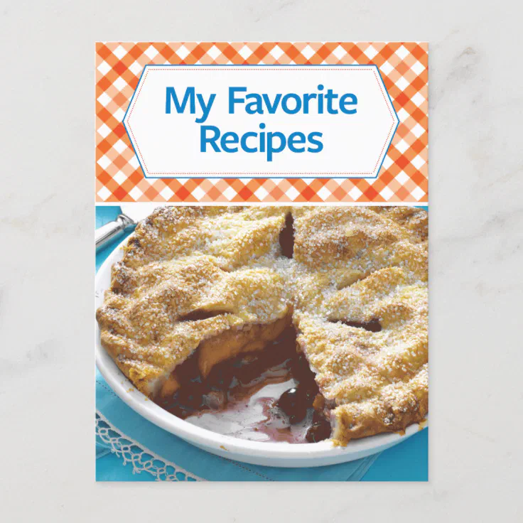 My Favorite Recipes Postcard | Zazzle
