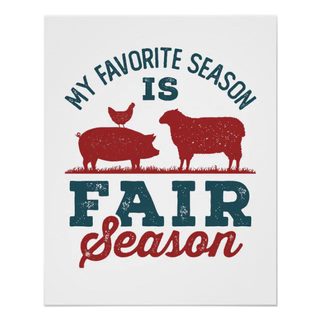 My Favorite Season Is Fair Season County Fair Poster | Zazzle