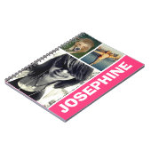 My favorite things hot pink photo collage journal | Zazzle