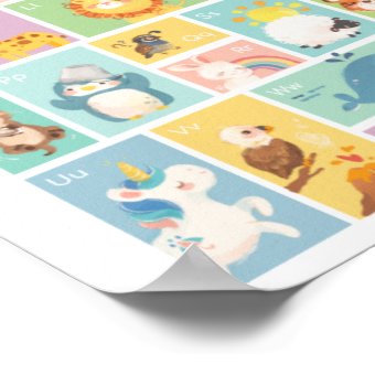 My First Alphabet ABC Animals Poster | Zazzle