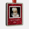 My First Christmas Custom Photo Frame Ornament | Zazzle