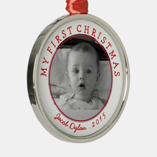 My First Christmas Photo Ornament Keepsake | Zazzle