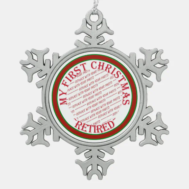 My First Christmas Retired Photo Frame Snowflake Pewter Christmas ...