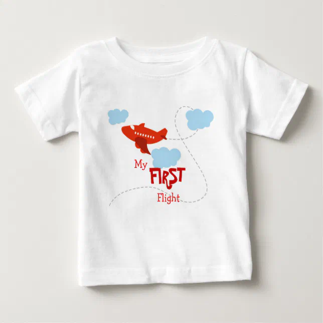 My First Flight Baby T-Shirt | Zazzle