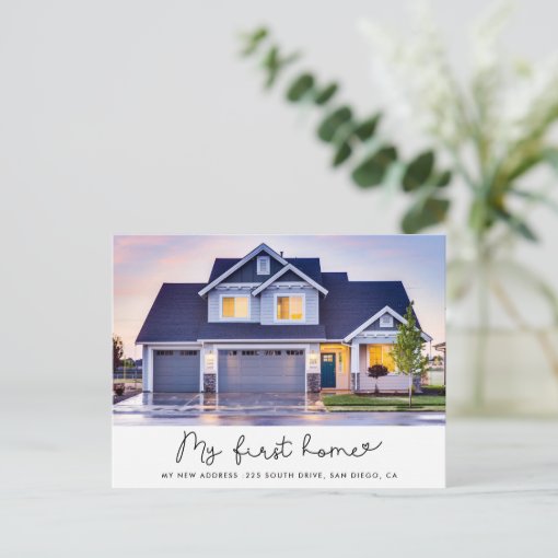 My first home announcement postcard | Zazzle