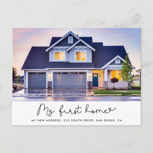My first home announcement postcard | Zazzle