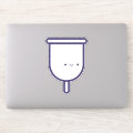 My First Period Cute Girly Menstrual Cup Sticker | Zazzle