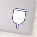 My First Period Cute Girly Menstrual Cup Sticker | Zazzle