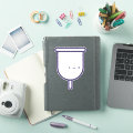 My First Period Cute Girly Menstrual Cup Sticker | Zazzle