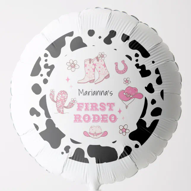 My First Rodeo Cowgirl birthday party Balloon | Zazzle