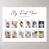 My First Year Photo Collage Poster | Zazzle
