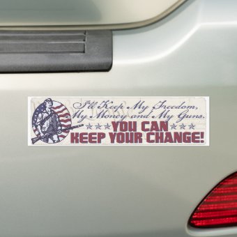 My Freedom, My Money and My Guns Gear Bumper Sticker | Zazzle