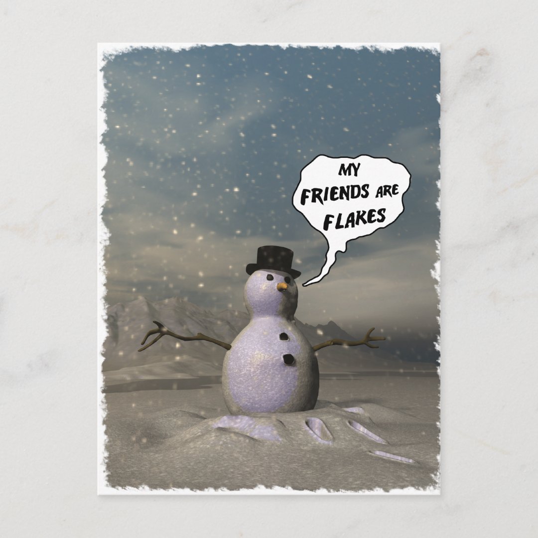 My Friends Are Flakes Postcard | Zazzle