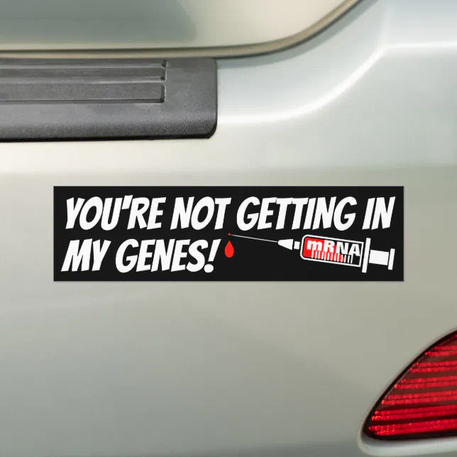 My genes (black) bumper sticker | Zazzle