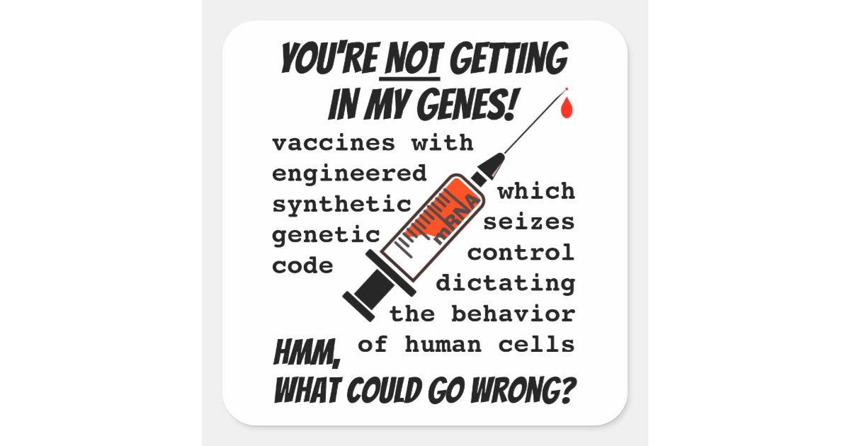 My genes square sticker | Zazzle