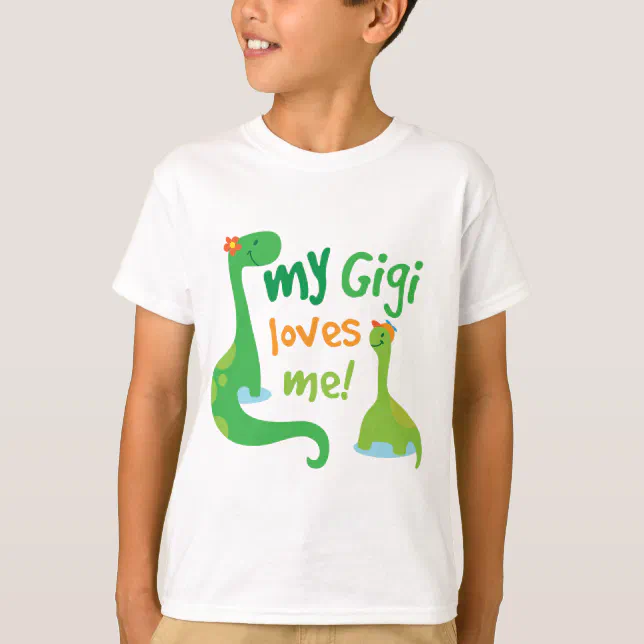 My Gigi Loves Me Dinosaur T-Shirt | Zazzle