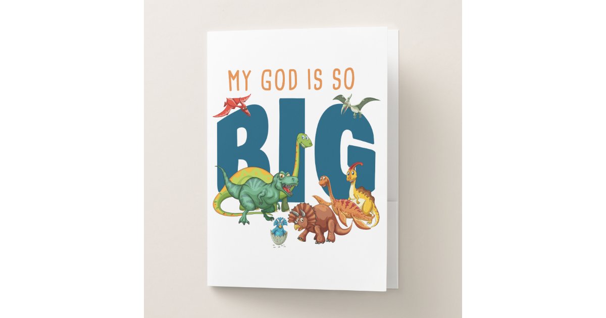 My GOD is So Big – Christian Faith Dinosaur Pocket Folder | Zazzle