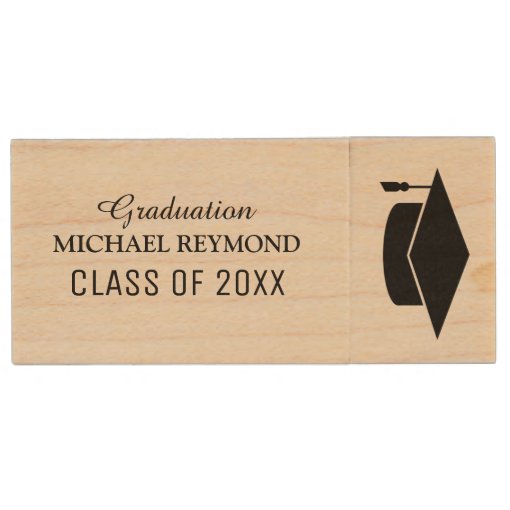 My Graduation Memories Photo Wood USB Flash Drive | Zazzle