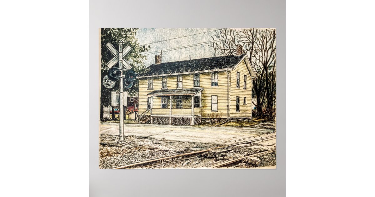 "My Grandmother's House - Rogers Ohio" Pencil Poster | Zazzle