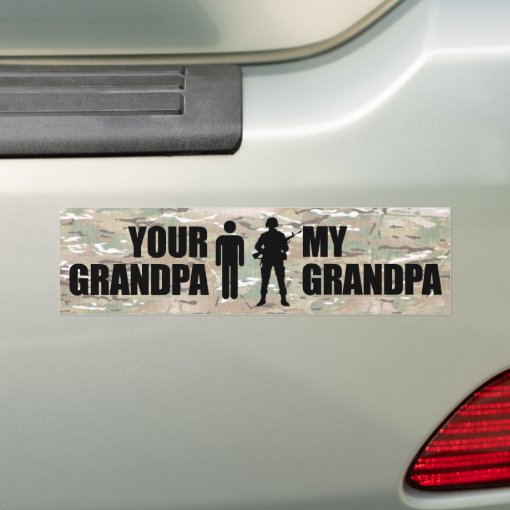 My Grandpa is in the Military Bumper Sticker | Zazzle
