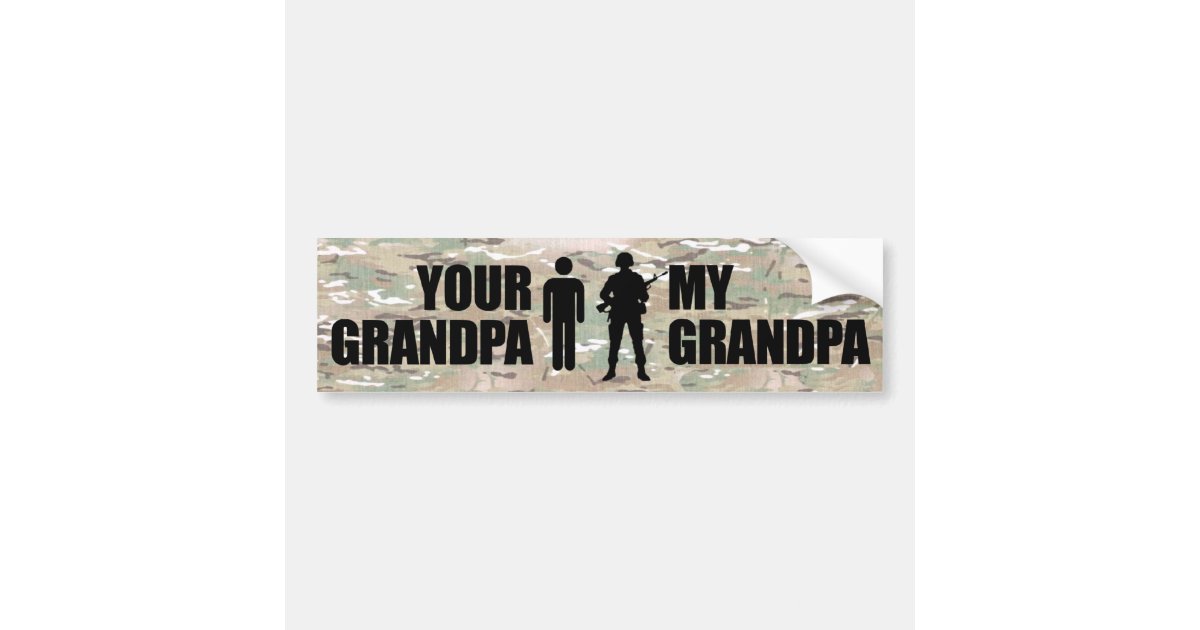 My Grandpa is in the Military Bumper Sticker | Zazzle
