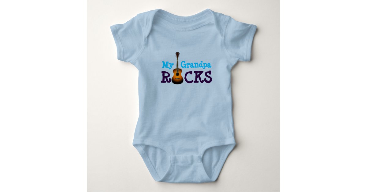 "My Grandpa Rocks!" Baby Bodysuit | Zazzle