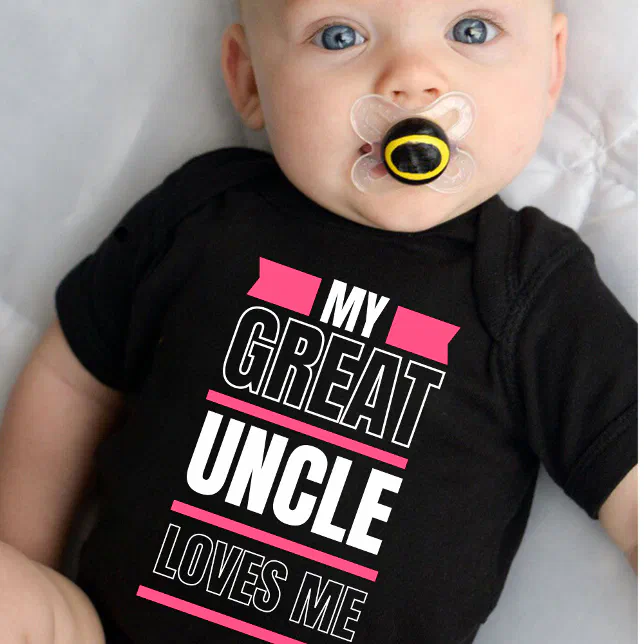 My Great Uncle Loves Me Baby Bodysuit | Zazzle