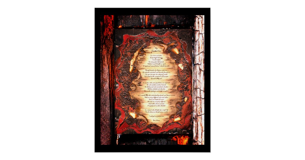 My Greatest Sin Poster | Zazzle