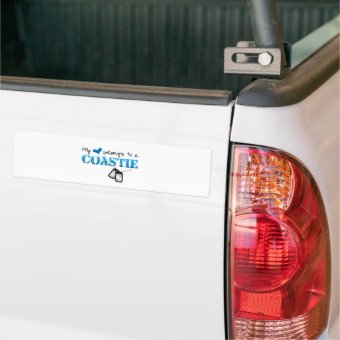 My heart belongs to a Coastie Bumper Sticker | Zazzle