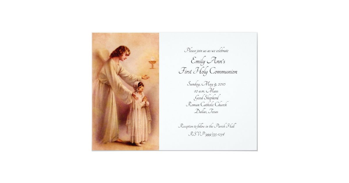 My Heart Perceives You First Communion Invitation | Zazzle.com
