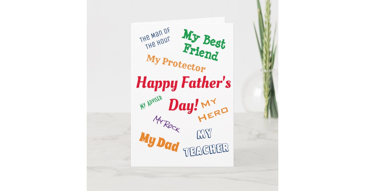 My Hero Father's Day Card | Zazzle
