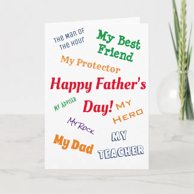 My Hero Father's Day Card | Zazzle