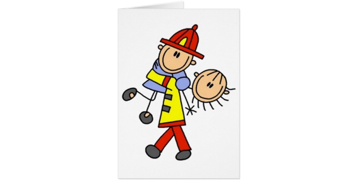My Hero Firefighter Stick Figure | Zazzle
