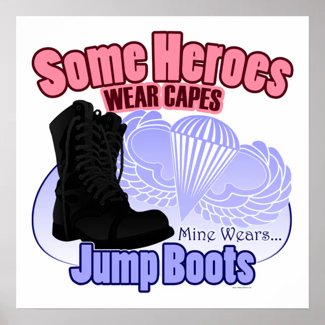 My Hero Wears Jump Boots Poster | Zazzle