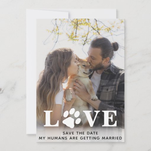 My Humans Are Getting Married Dog Wedding Save The Date | Zazzle