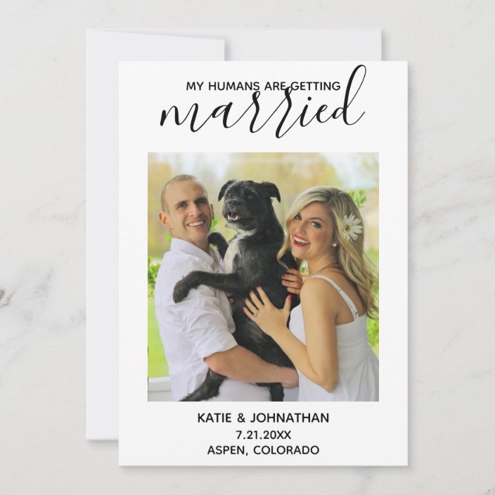 My Humans Are Getting Married - Simple Dog Wedding Save The Date ...